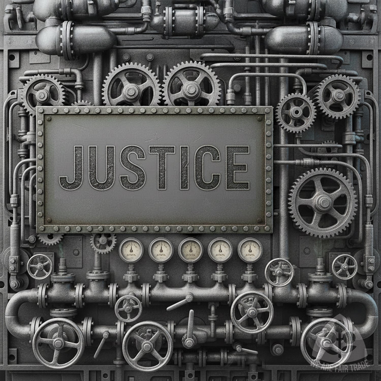 Vintage Machine with plaque Tote Bag - Duotone - We Are Fair Trade Ltd